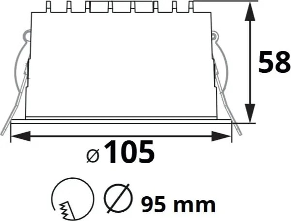 T-LED 106331 LED podhledové svítidlo IPO IP54 15W CCT bílé CCT