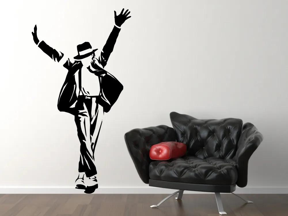 WALLVINIL Samolepky na zeď - Michael Jackson dance Barva: Modrá střední, Velikost: 135x72 cm
