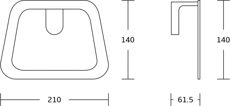 Mexen příslušenství, Lea držák na ručníky, zlatá, 7026032-50