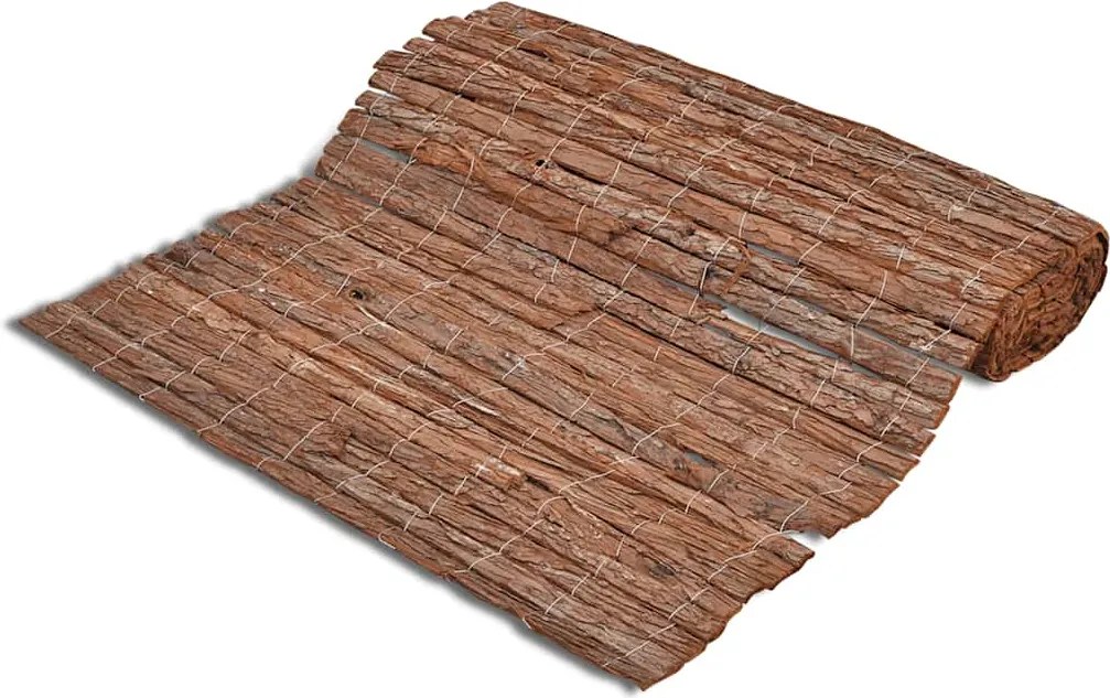 Zahradní plot z kůry 400 x 100 cm 141604