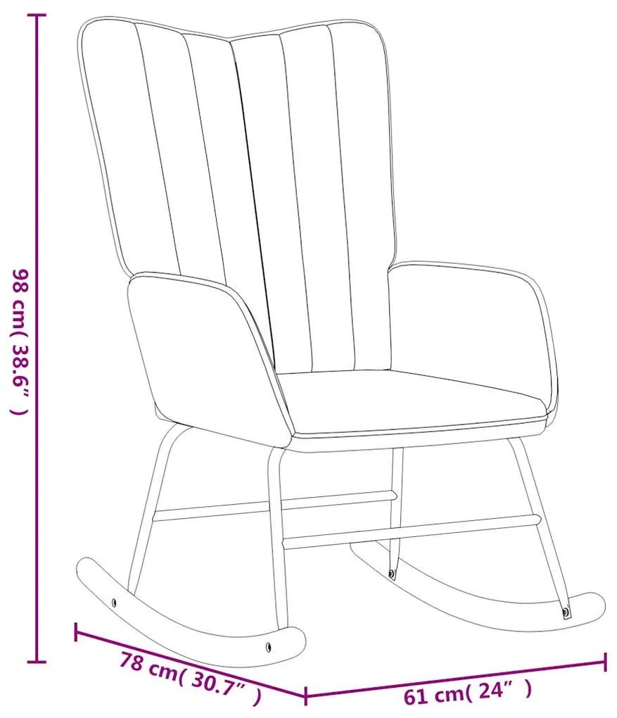 vidaXL Marketos Houpací křeslo se stoličkou hořčicově žluté samet