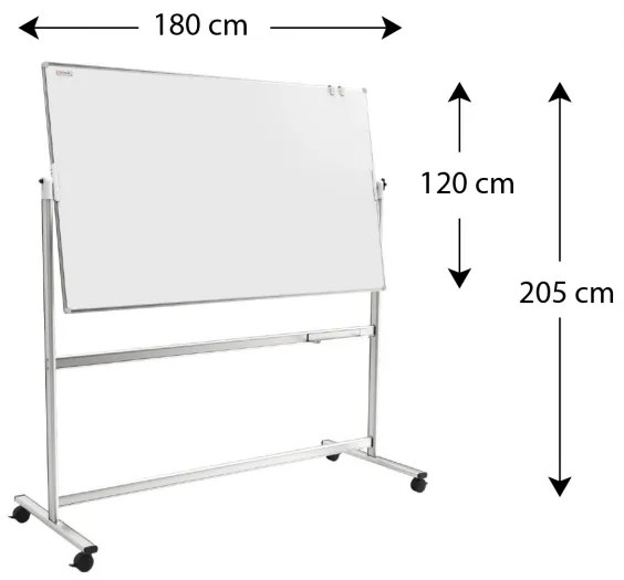 Mobilní tabule 180 x 120 cm ALLboards CLASSIC TOS1812FU