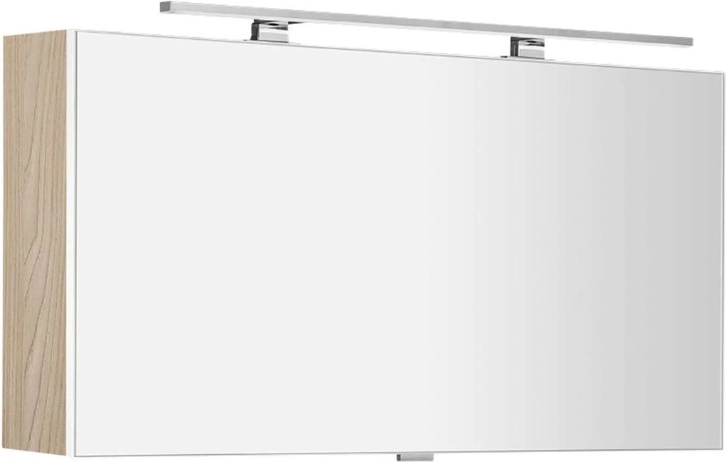 Sapho Cloe - Zrcadlová skříňka s LED osvětlením 100x50x18 cm, jilm bardini CE100-0013