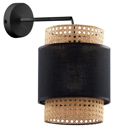 TK LIGHTING Sada osvětlení - BOHO, sestava č. 5, černá/slámová