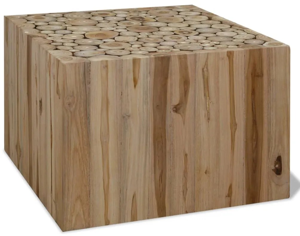 Konferenční stolek, pravý teak, 50x50x35 cm 244555
