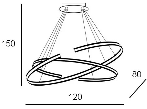 Azzardo AZ3356 - LED Stmívatelný lustr na lanku ALESSIA LED/100W/230V