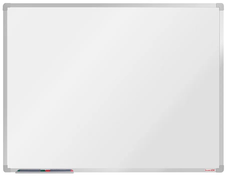Bílá magnetická popisovací tabule boardOK, 1200 x 900 mm, modrý rám