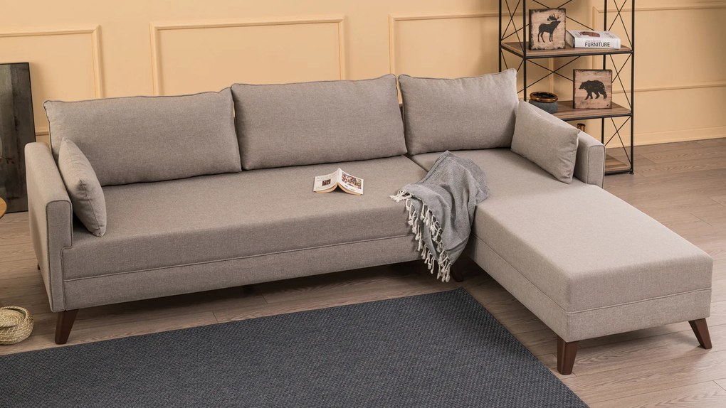 Hanah Home Designová pohovka BELLA krémová pravá 275 cm 825BLC1513