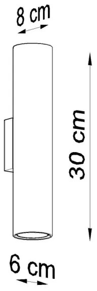 Sollux SL.0326 - Nástěnné svítidlo LAGOS 2xGU10/10W/230V bílá