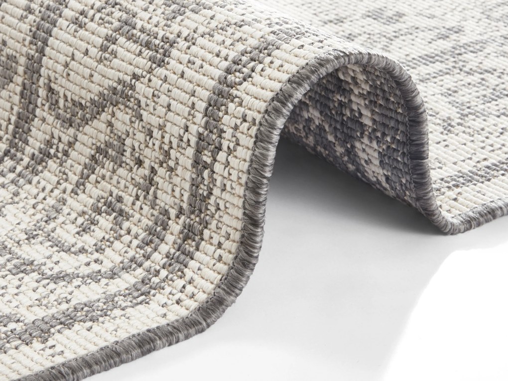 Hanse Home, Kusový koberec Twin Supreme 103870 Cebu Grey/Cream – na ven i na doma, 80x150, šedá, chodba / předsíň