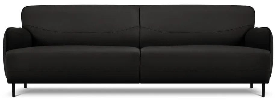 Černá kožená pohovka Windsor &amp; Co Sofas Neso, 235 x 90 cm
