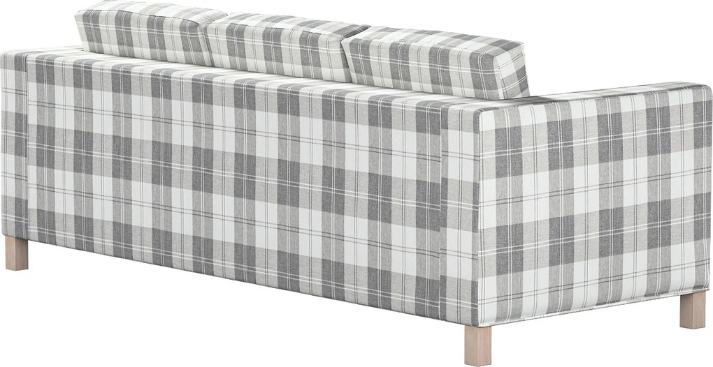 Potah na pohovku IKEA Karlanda 3-místná nerozkládací, krátký barva šedá látka pletený vzor, vzorované