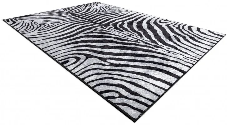 Kusový koberec Miro 51331.803 Zebra black / white 80x150 cm