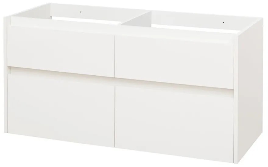 Mereo Mereo, Opto, koupelnová skříňka 121 cm, bílá, dub, bílá/dub, černá, CN913S