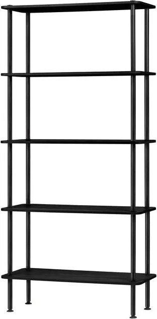 Černý regál v dekoru dubu 80x163x35 cm Teidi – noo.ma