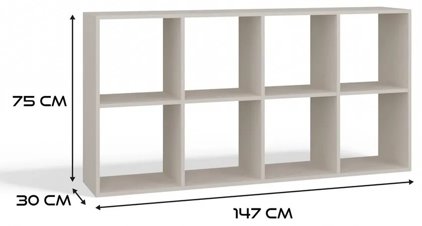Regál Malax 147 cm kašmírový