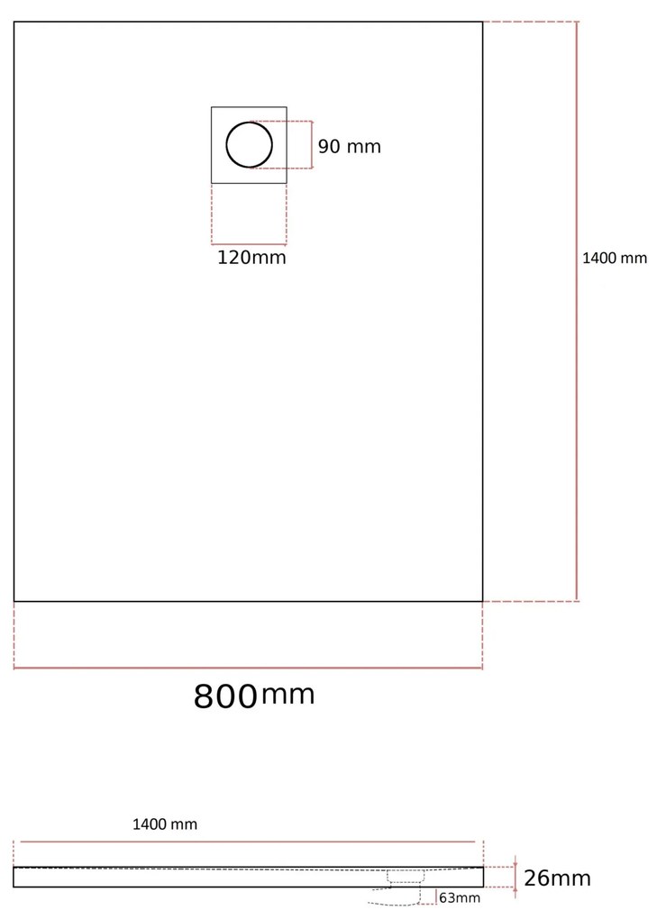 Gamma Erga Oldaf, SMC obdélníková sprchová vanička 140 x 80 cm, bílá matná, ERG-GMA-OL-80140