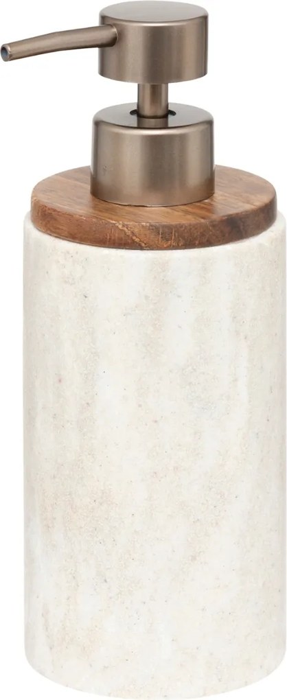 Dávkovač mýdla Como, šedá/s dřevěnými prvky, 300 ml