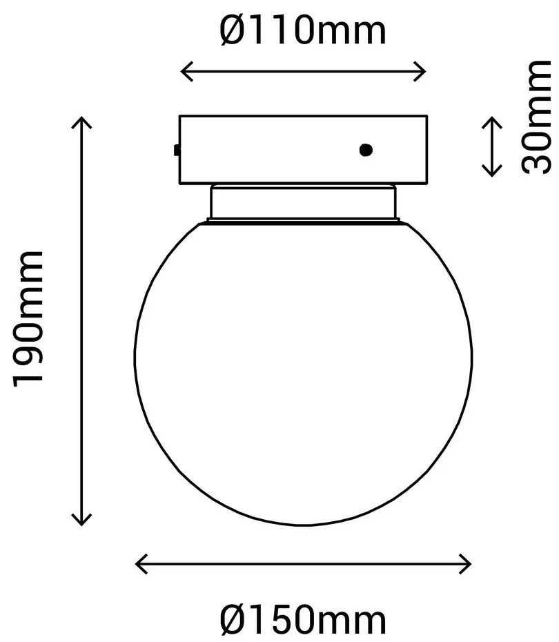 Stropní svítidlo SULION Sena, ø 14 cm