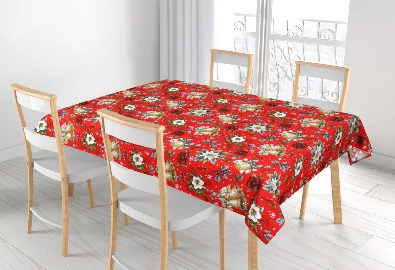 Bellatex Ubrus VÁNOCE Červená,Šedá,Zelená 100x100 cm