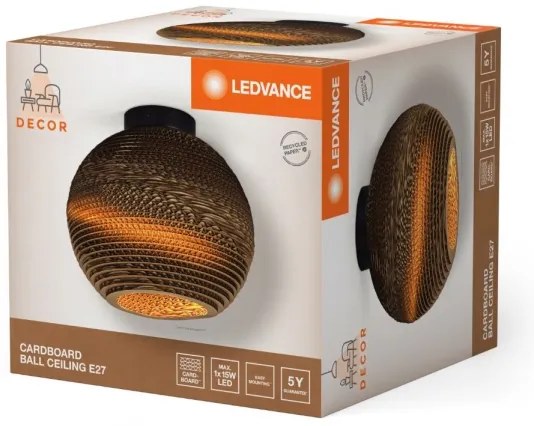 Ledvance - Stropní svítidlo DECOR CARDBOARD 1xE27/15W/230V pr. 26 cm