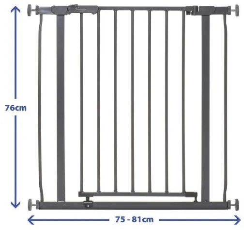 Dreambaby - Bezpečnostní zábrana AVA 75-81 cm šedá