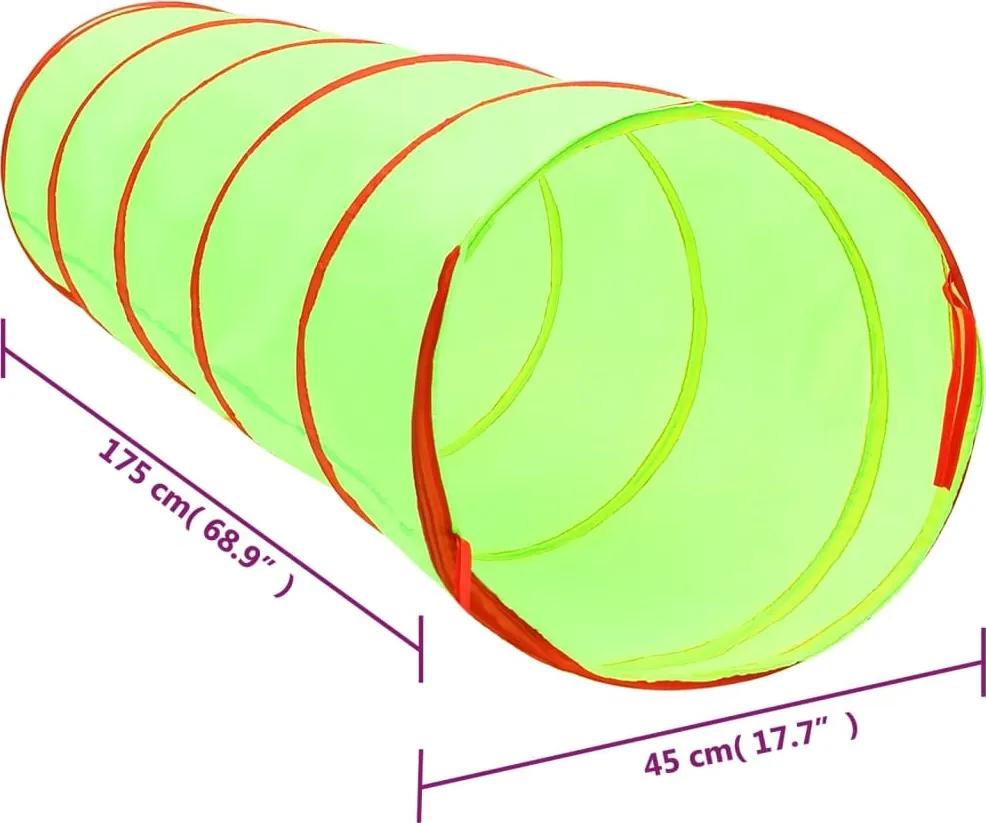 vidaXL Dětský tunel na hraní s 250 míčky zelený 175 cm polyester [3107757] Barva: Vícebarevné 1