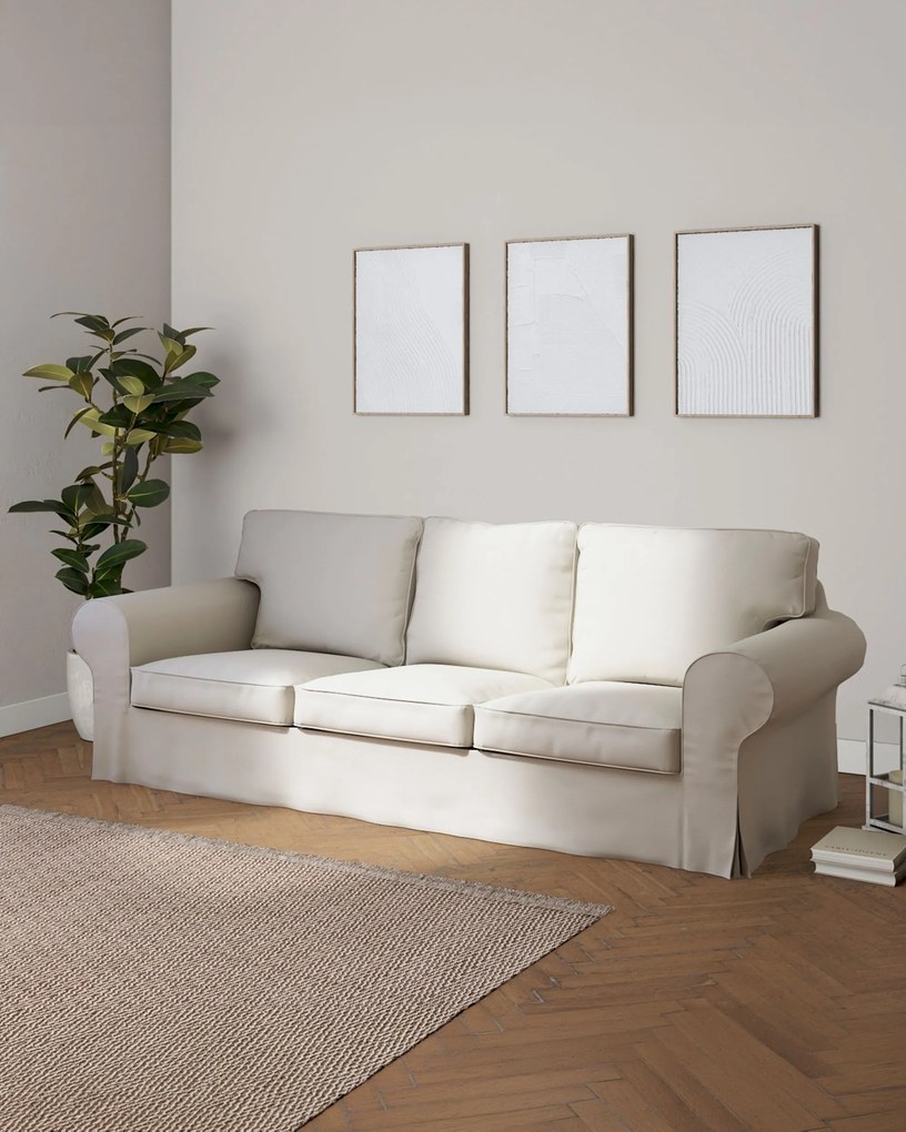 Potah na pohovku IKEA Ektorp 3-místná, rozkládací STARÝ MODEL PIXBO barva šedá