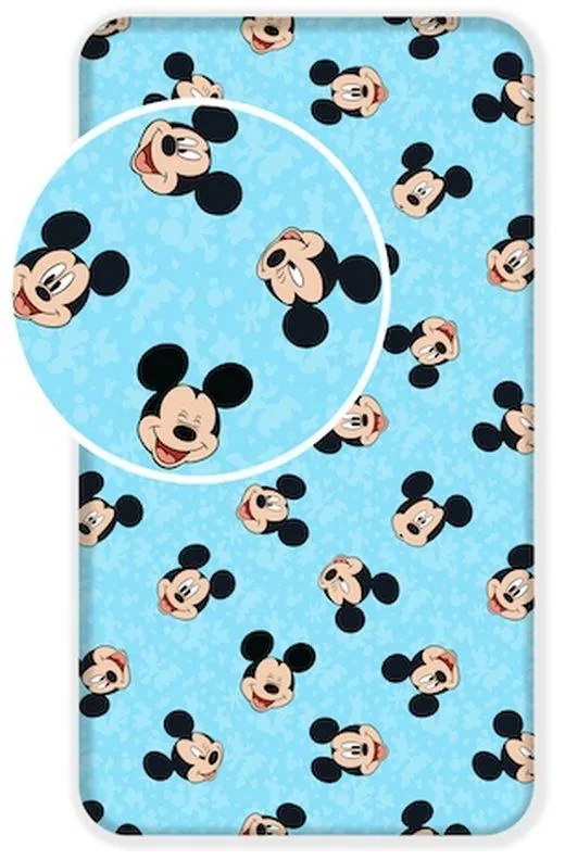 JERRY FABRICS Prostěradlo Mickey blue  Bavlna, 90/200 cm