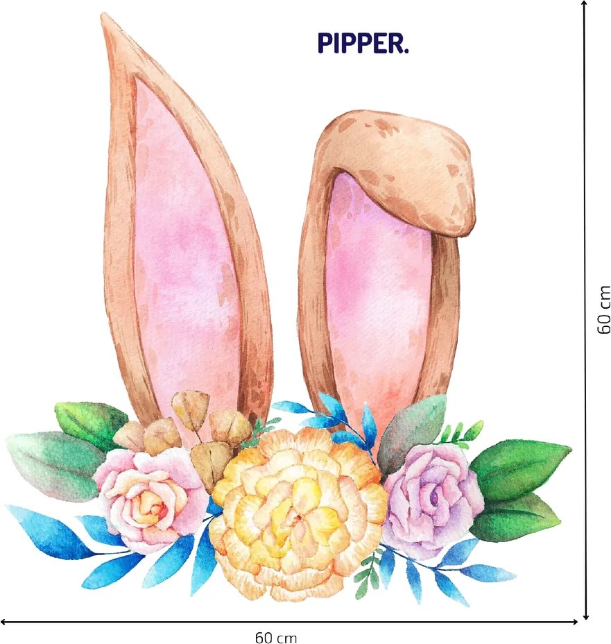 PIPPER. Samolepka na zeď "Zaječí uši"