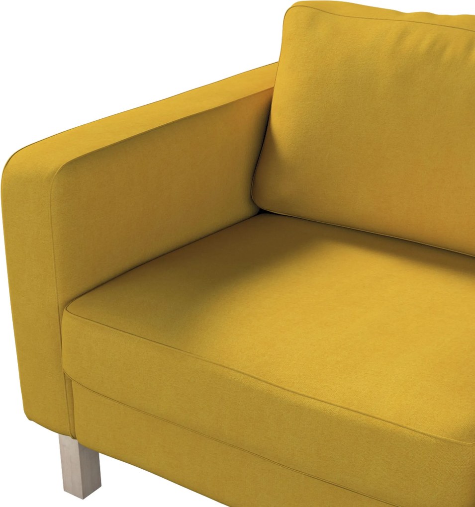 Potah na pohovku IKEA Karlstad 2-místná, nerozkládací, krátký barva žlutá látka pletený vzor