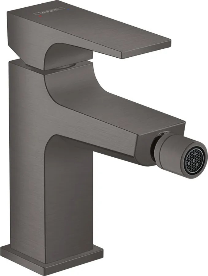 Hansgrohe Metropol, bidetová baterie stojánková s Push-Open, kartáčovaný černý chrom, HAN-32520340