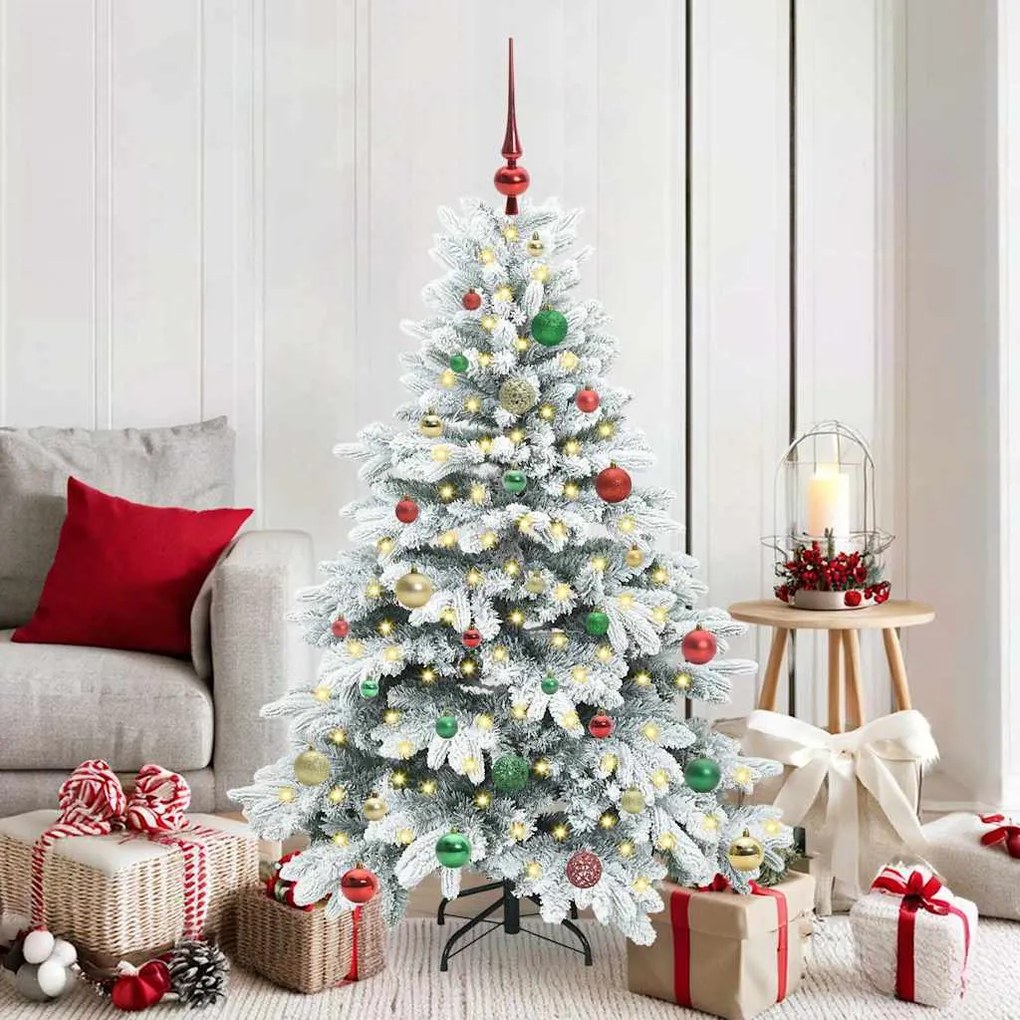 Umělý vánoční stromeček s 150 LED diodami Bílá 150 cm PE a PVC 3397609