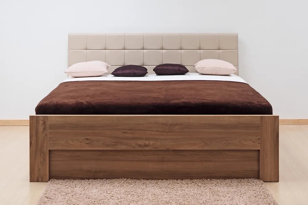 BMB Denerys Paradise postel - imitace dřeva Dekor: Dub přírodní, Provedení: oblé, Rozměr: 180 x 200 cm