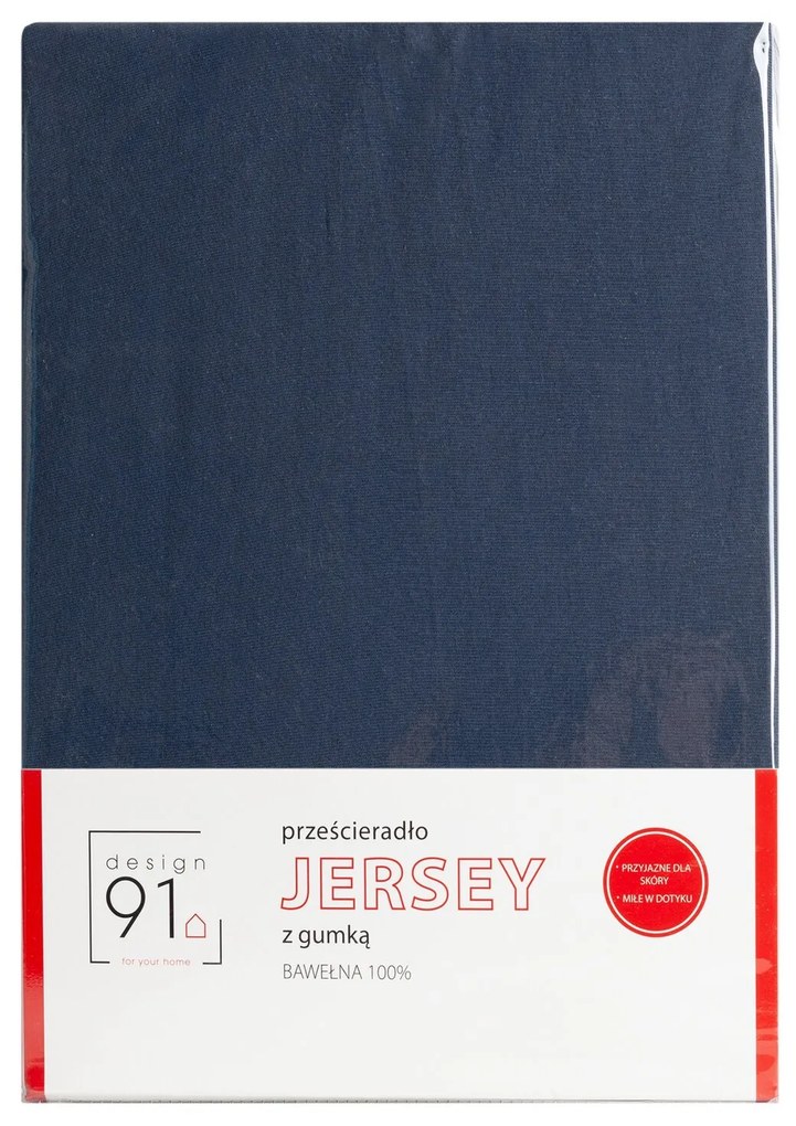 JERSEY PROSTĚRADLO 220X240 CM, VÝŠKA 30 CM TMAVĚMODRÉ