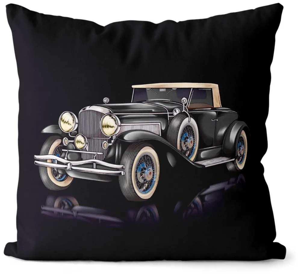 Polštář Duesenberg – Black (Velikost: 55 x 55 cm)