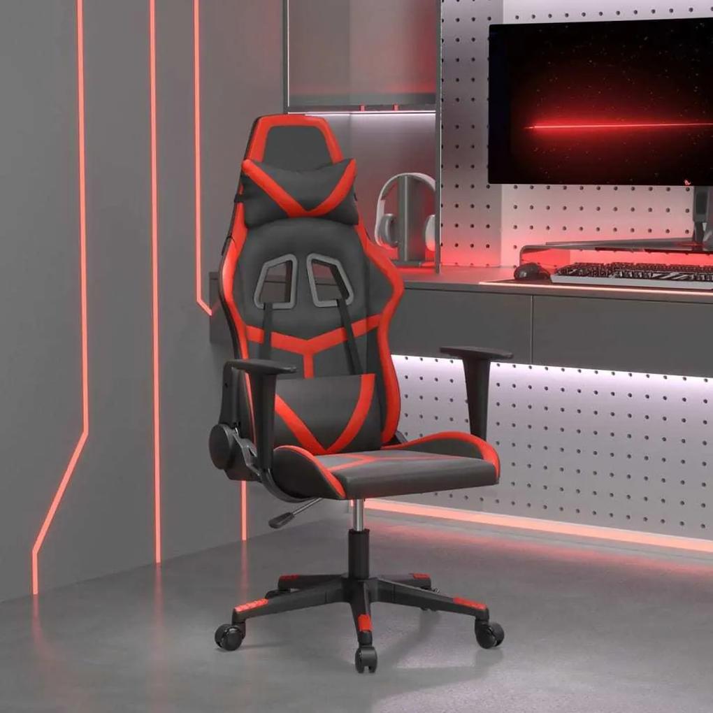 vidaXL Herní židle umělá kůže [3143672] Barva: Černo-červený