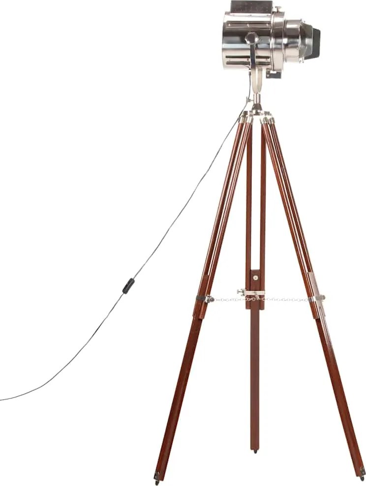 Stojací lampa na stativu masivní mangovníkové dřevo 180 cm 286106