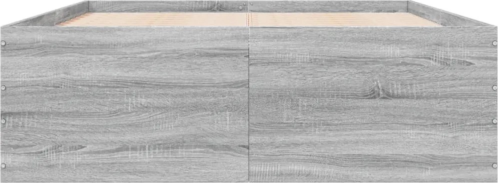 Rám postele šedý sonoma 140 x 200 cm kompozitní dřevo 3280928