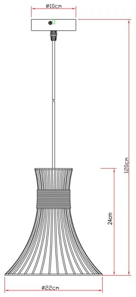 Globo 54814H - Lustr na lanku PURRA 1xE27/60W/230V