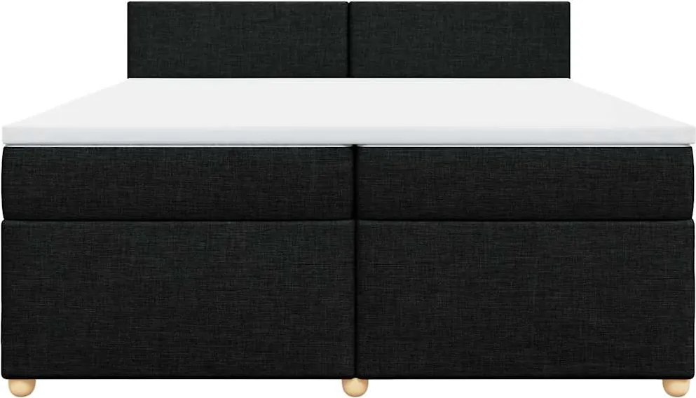 Box spring postel s matrací černá 200x200 cm textil 3286782