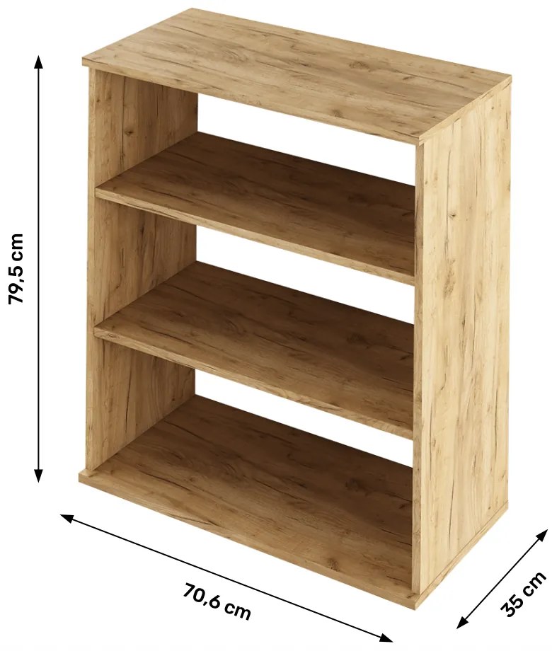 Kondela Regál, dub artisan, RESITA TYP 4