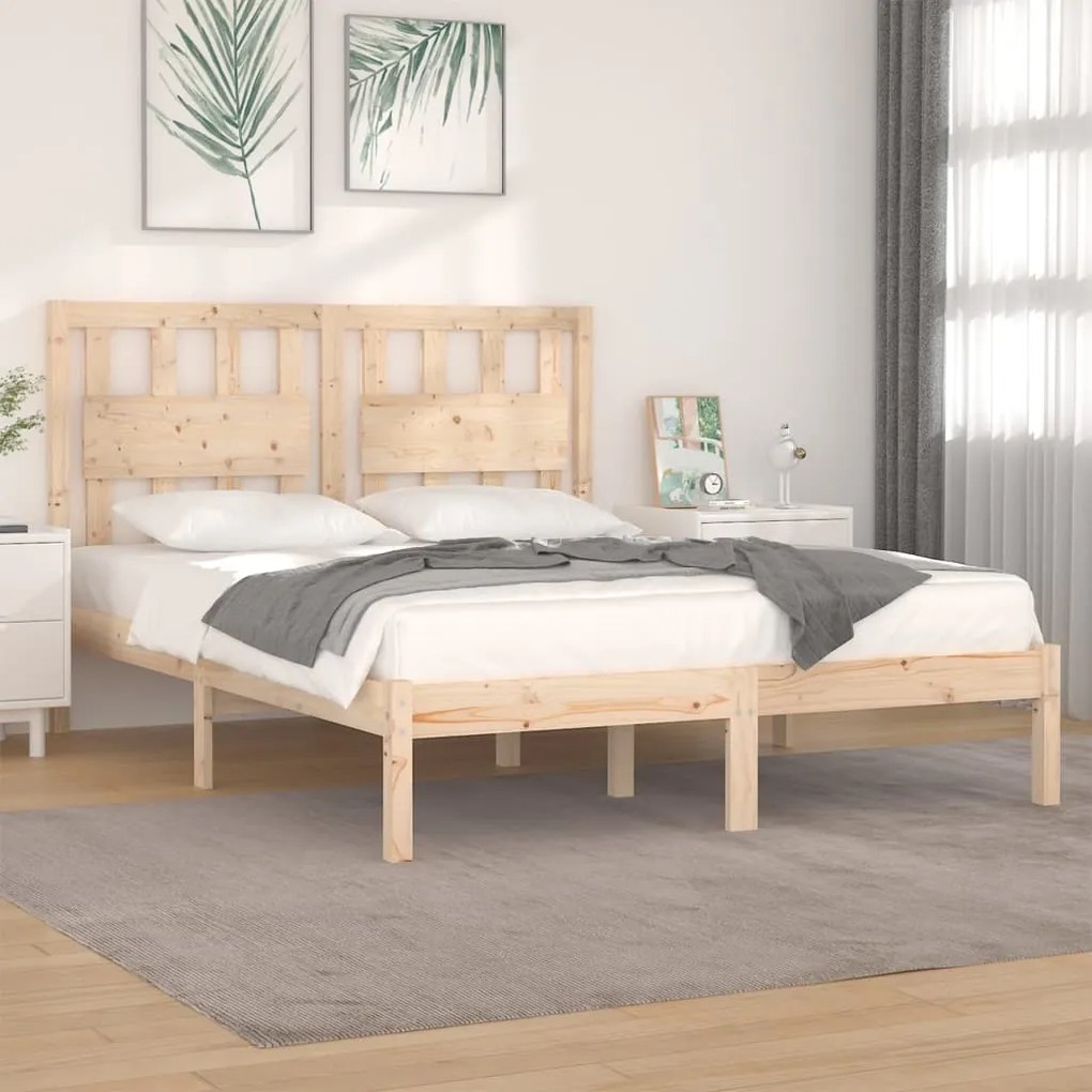 vidaXL Rám postele masivní borovice 120 x 200 cm [3103930] Barva: Bílá