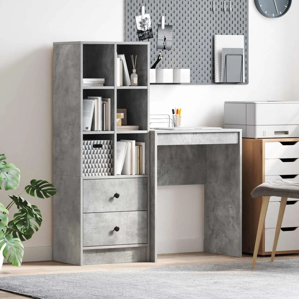 Stůl Betonově šedá 105,5 x 34 x 127 cm 2 ks 3337300