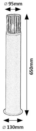 Rabalux 77084 - Venkovní lampa HAREN 1xE27/60W/230V IP54 černá