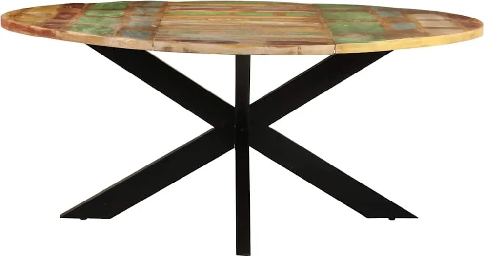 Jídelní stůl kulatý 175 x 75 cm masivní recyklované dřevo 321685