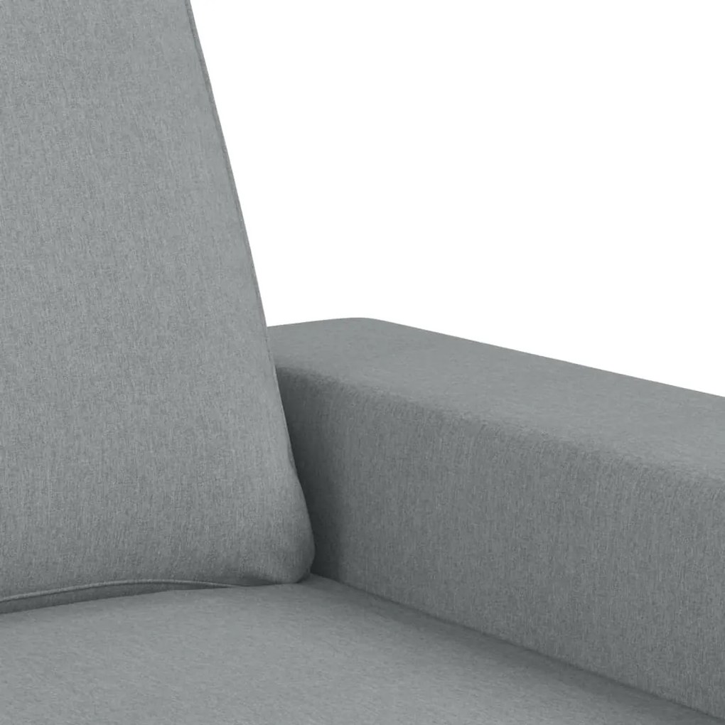 3místná pohovka s podnožkou světle šedá 180 cm textil 3201151