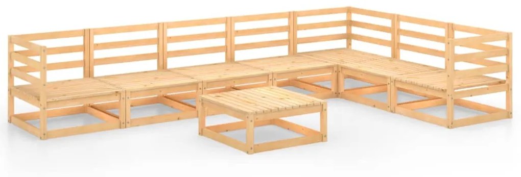 vidaXL 8dílná zahradní sedací souprava masivní borové dřevo