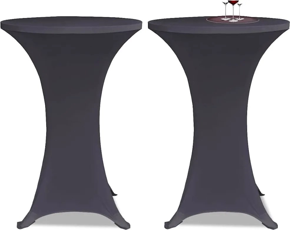 Strečový návlek na stůl 4 ks 60 cm antracitový 279084