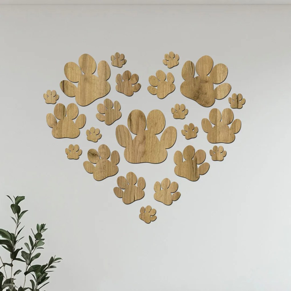 dřevo života Dřevěné srdce Pacičková láska Zvolte rozměr (cm): 80x68, Zvolte barvu dekoru: Wenge